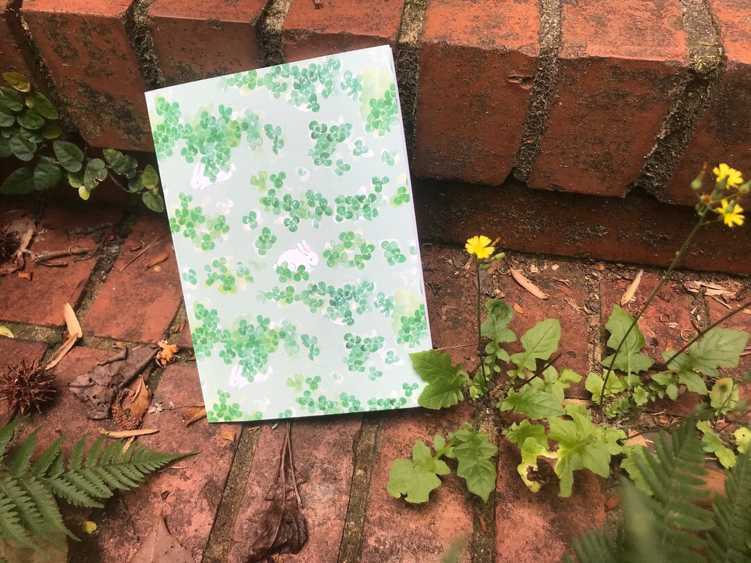 Bunny and Clover Notebook - Etsy