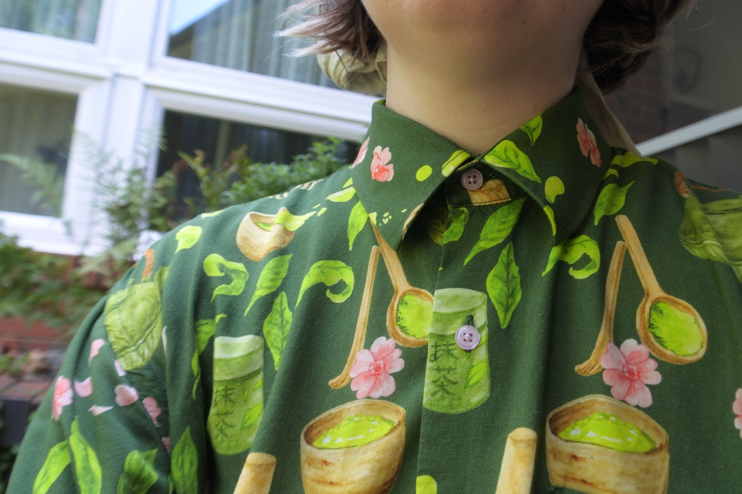Matcha Morning Button Down Shirt - 2XL to 4XL - Etsy