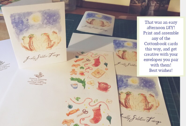 Happy Winter Solstice Printable Holiday Card DIY PDF - Etsy