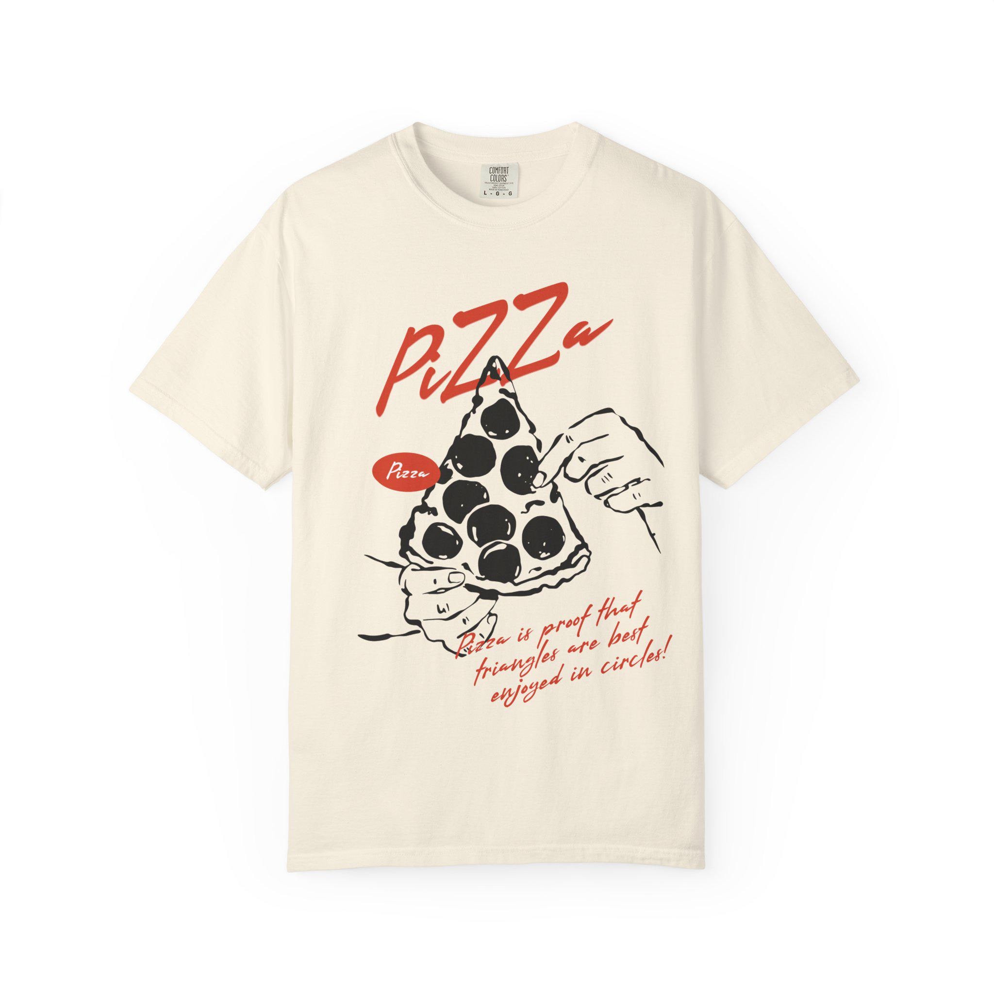 Pizza Graphic Tee, Funny Vintage Oversized T-shirt for Foodies & Pizza ...
