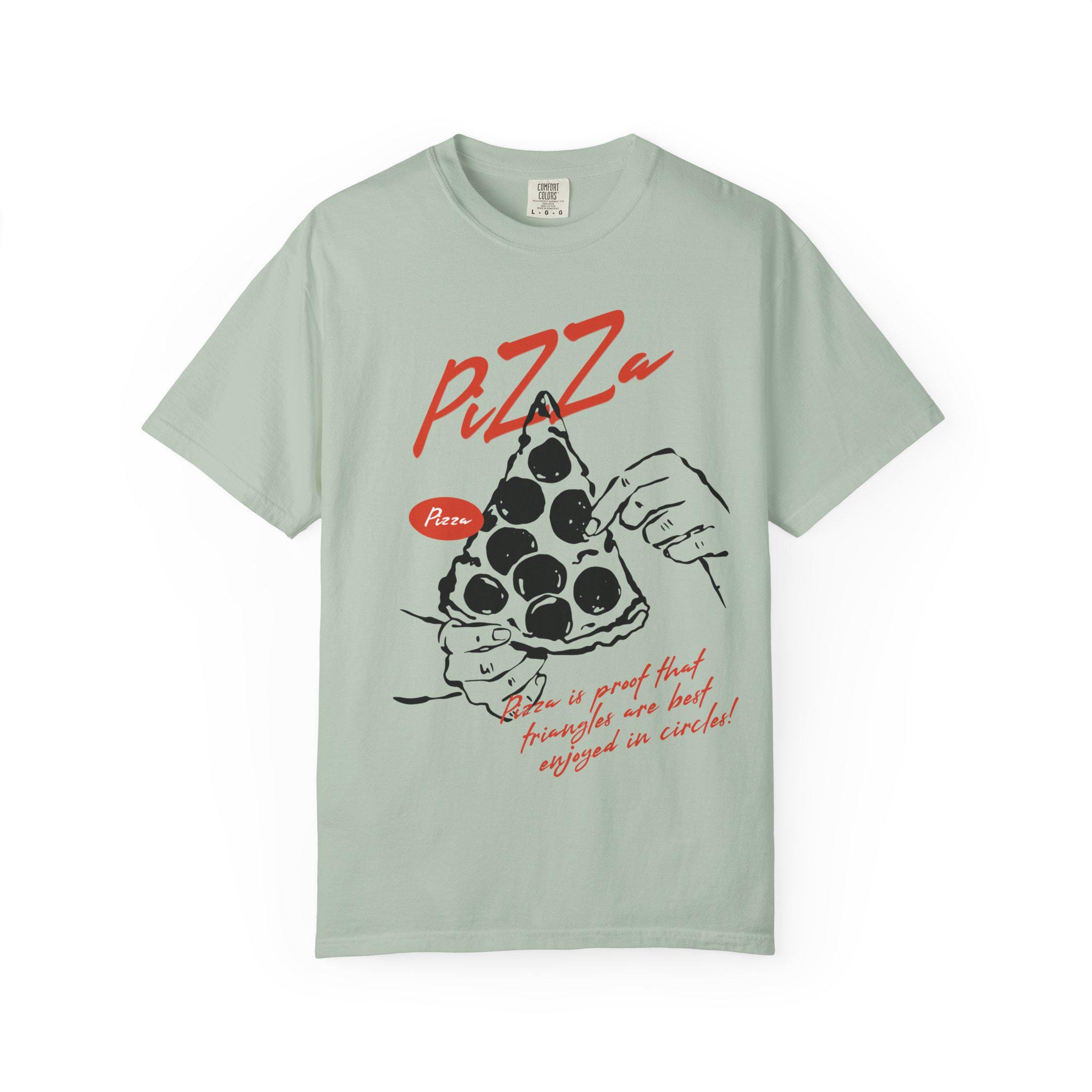 Pizza Graphic Tee, Funny Vintage Oversized T-shirt for Foodies & Pizza ...