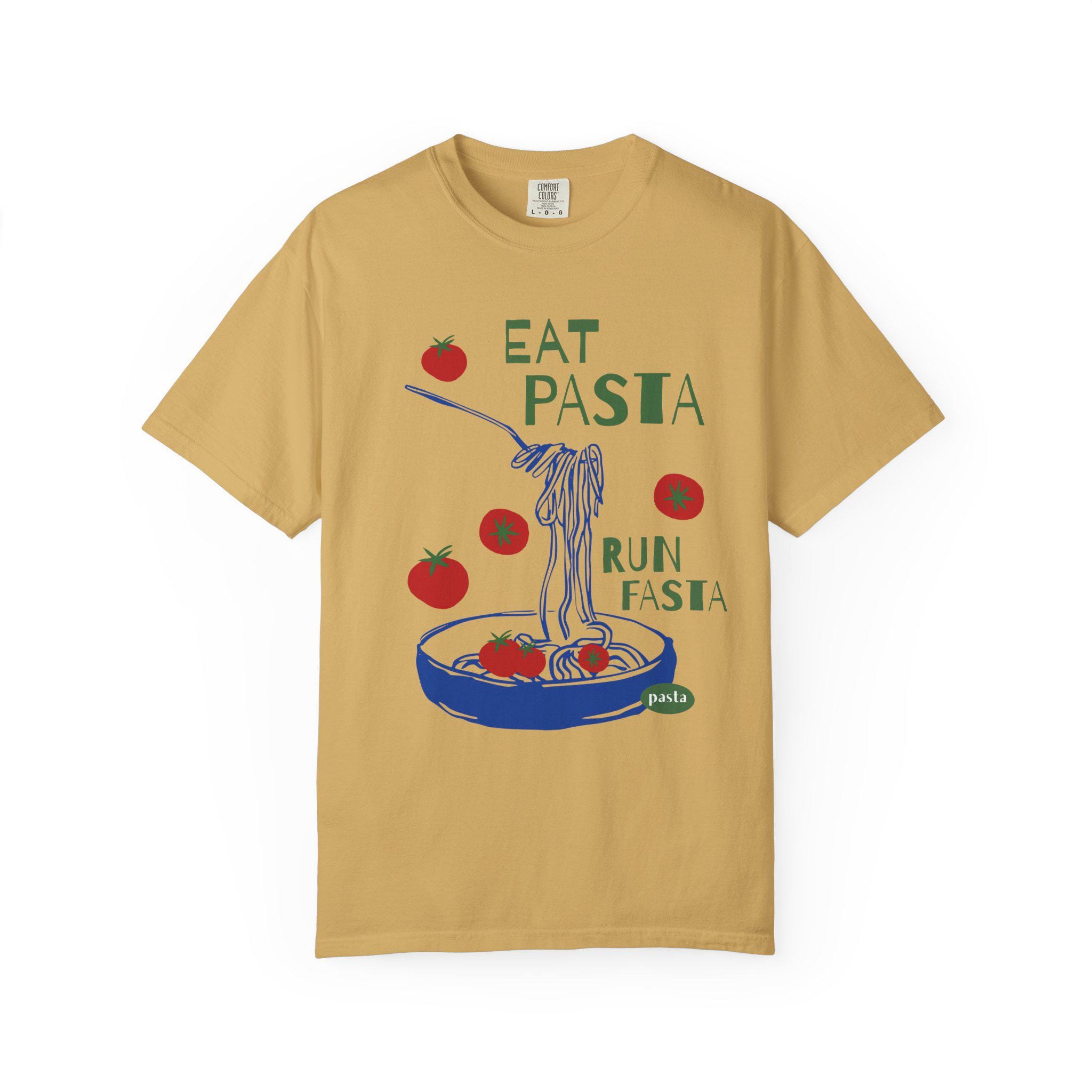 Eat Pasta Run Fasta Shirt, Tomato Girl Summer Tshirt, Workout Lovers ...