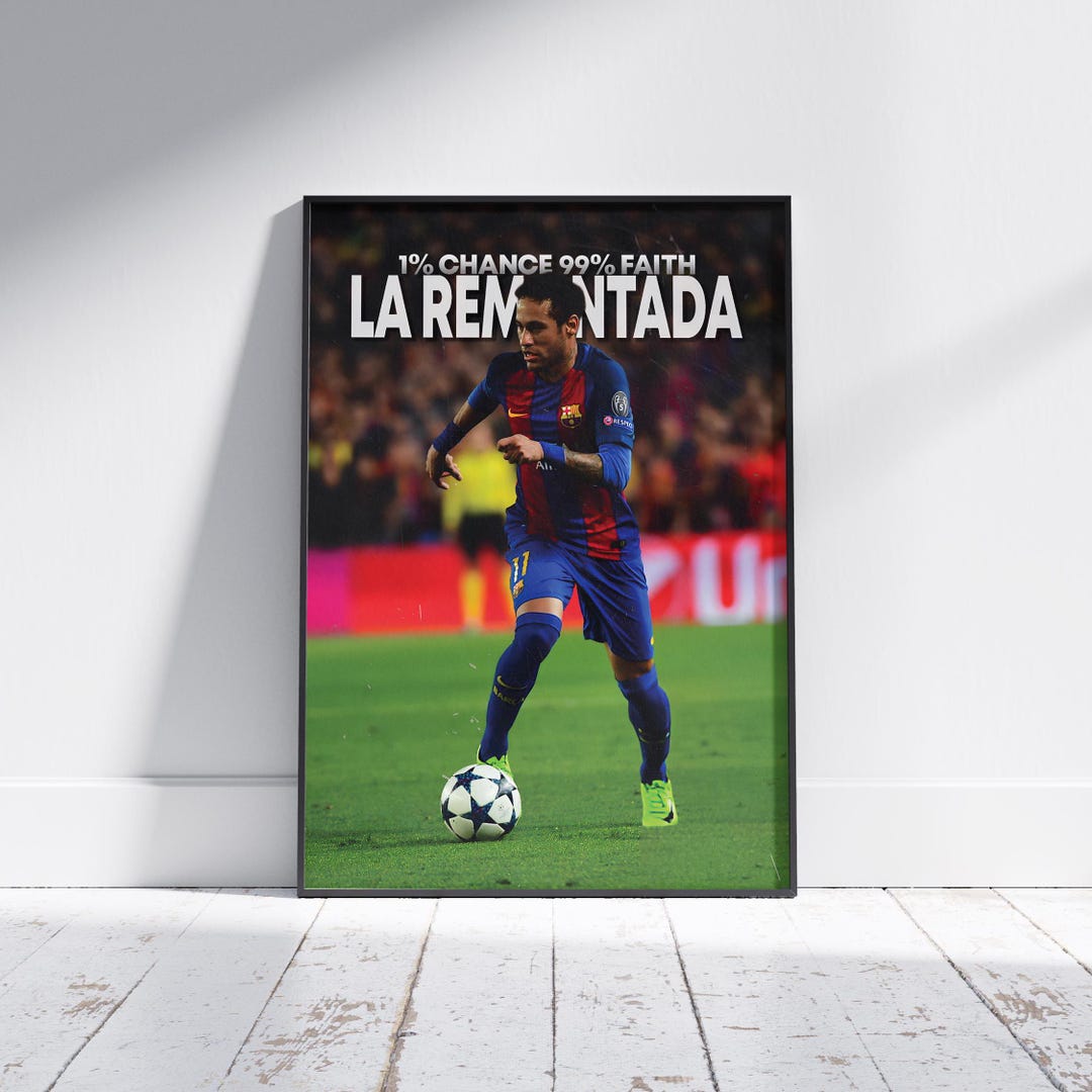 Neymar Digital Poster 'la Remontada' FC Barcelona Wall Art ...