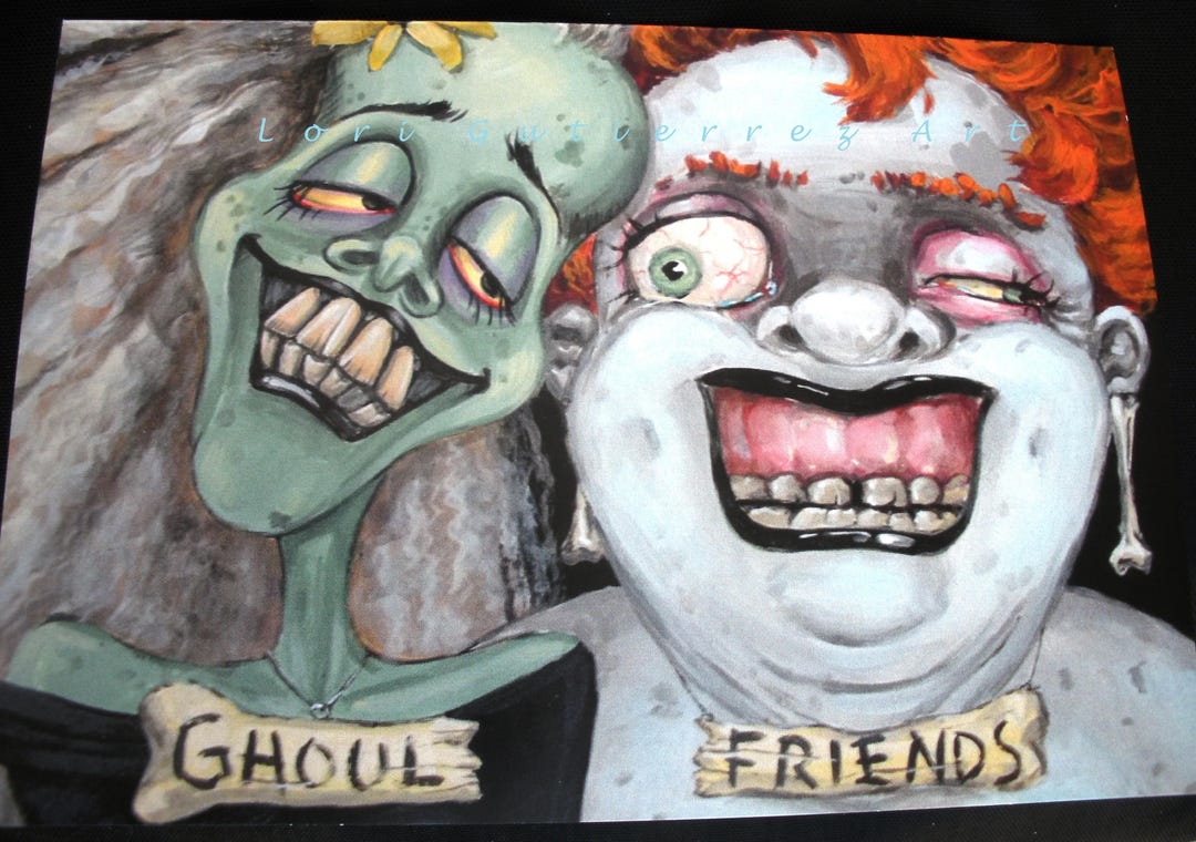 Ghoul Friends Greeting Card - Original Art by Lori Gutierrez!! - Etsy