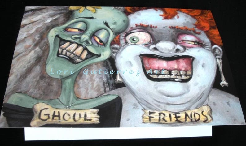 Ghoul Friends Greeting Card - Original Art by Lori Gutierrez!! - Etsy