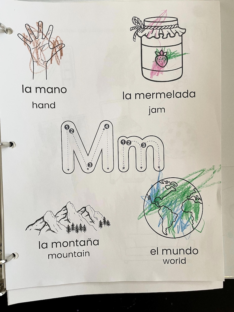 Letter M Spanish Phonics / Tracing / Letter Recognition / Fine Motor ...