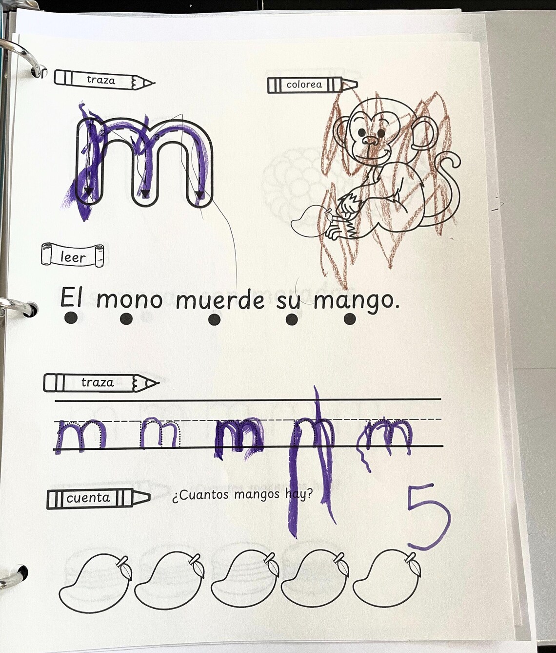 Letter M Spanish Phonics / Tracing / Letter Recognition / Fine Motor ...