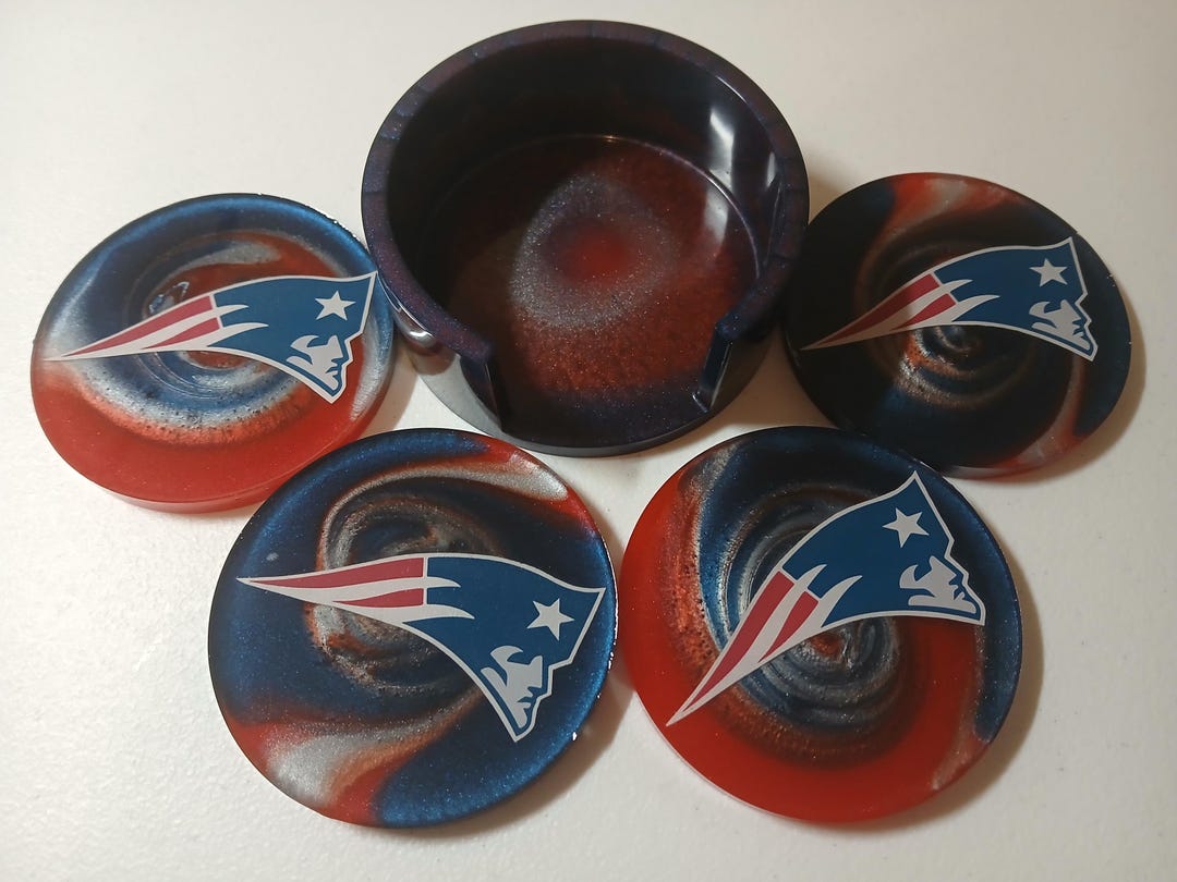 NFL Coasters New England Patriots Triple Color - Etsy