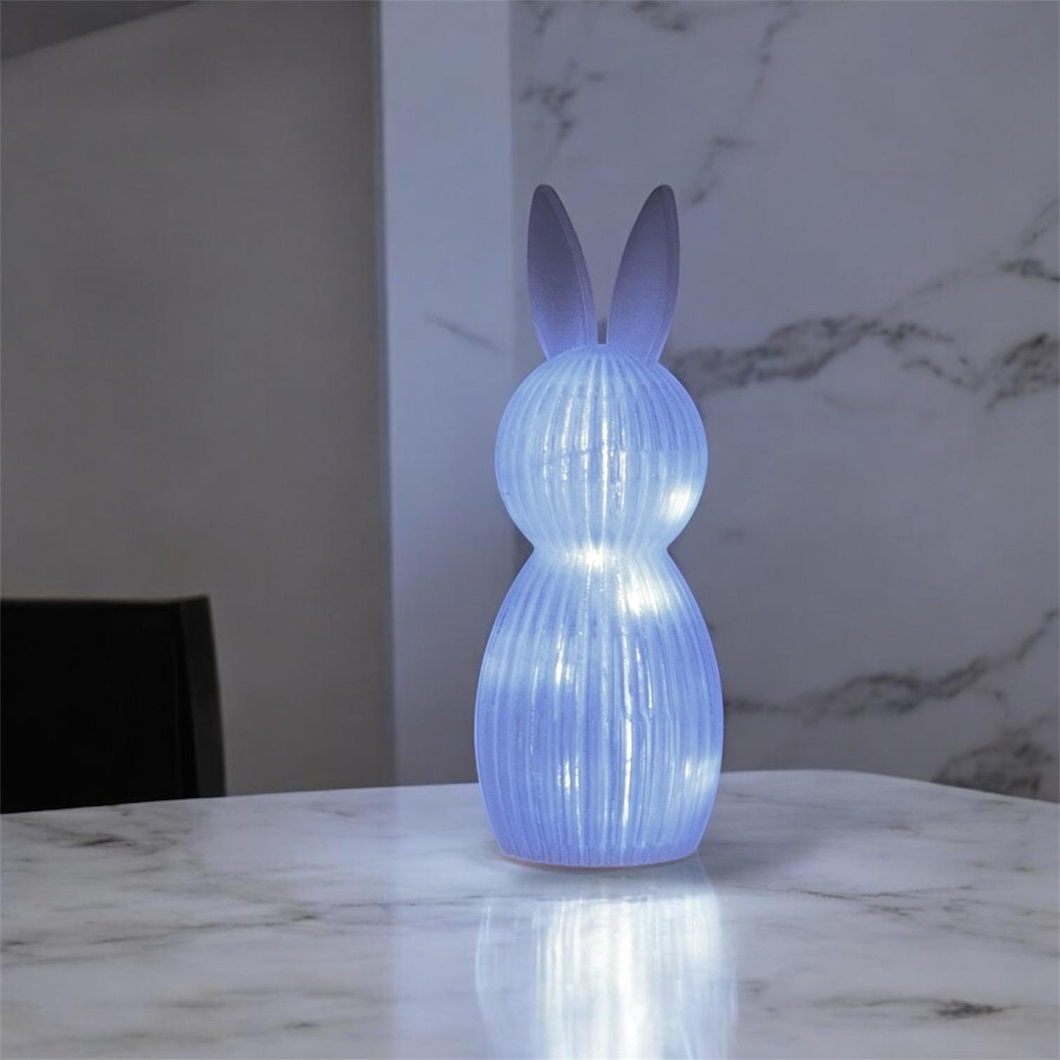 3d-printed Light-up Bunny Easter Decoration - Glowing Spring Home Decor ...