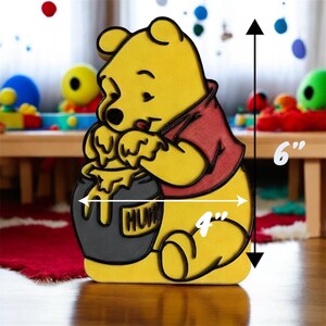 Winnie the Pooh 3D Desk and Shelf Decor Modern Cartoon Art Home Accent ...