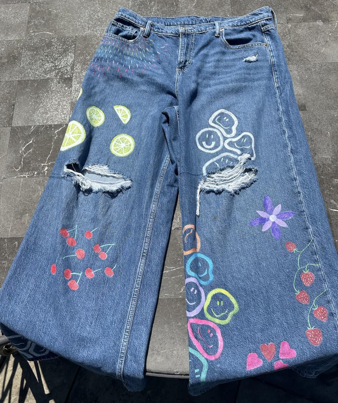 Custom Jeans - Etsy