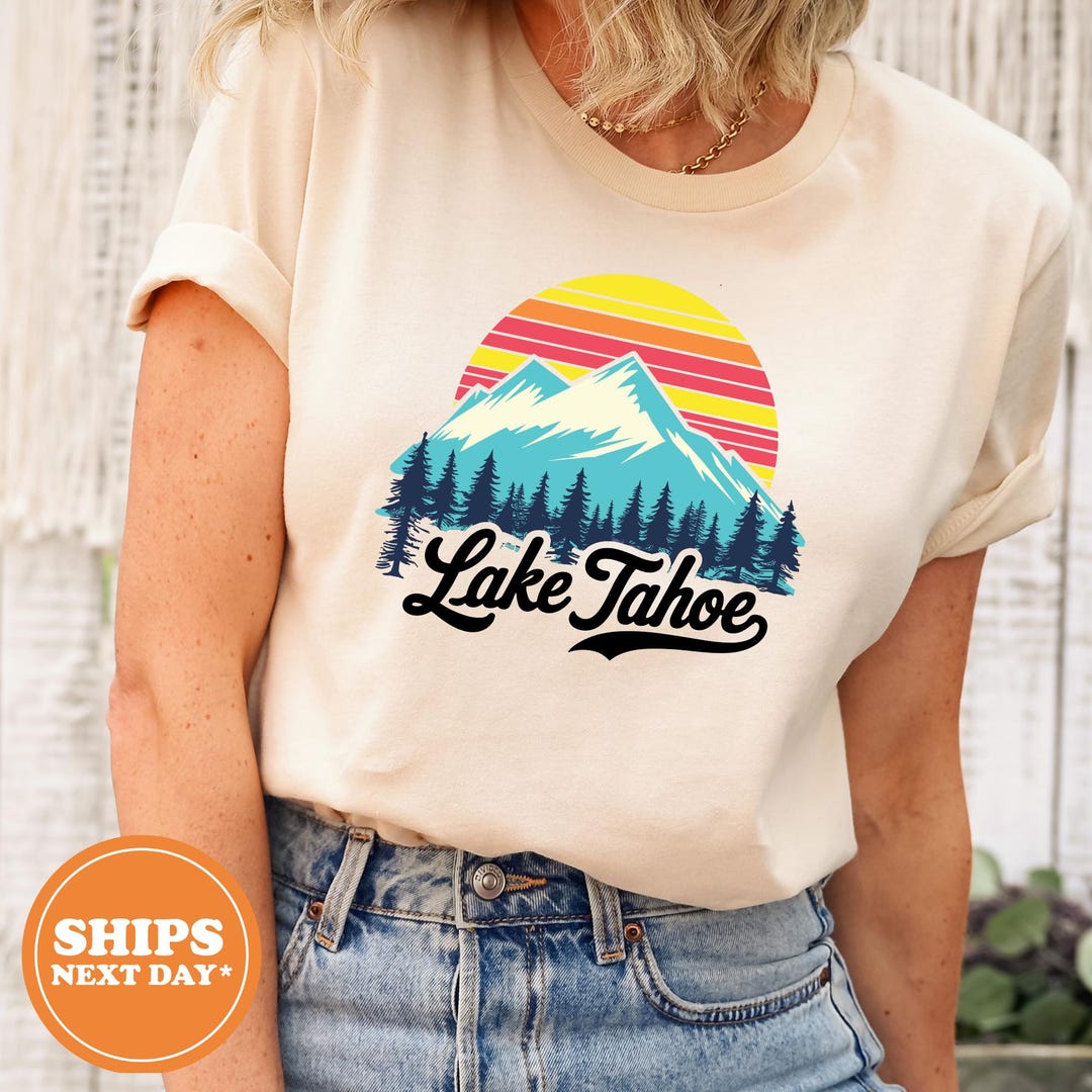 Retro Lake Tahoe T-shirt, Comfort Colors Lake Life Tee, Hello Summer ...