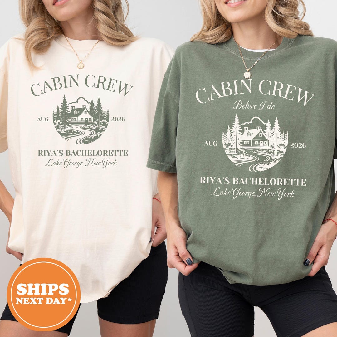 Cabin Crew Bachelorette Shirt, Comfort Colors Camping Girls Trip Tee ...