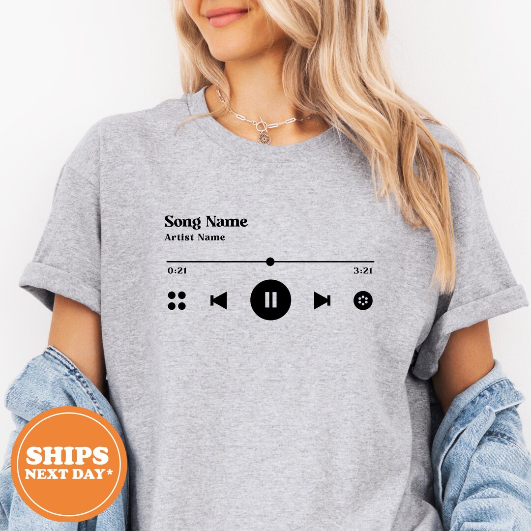 Custom Song Shirt Comfort Colors, Personalized Artist Name Tee ...