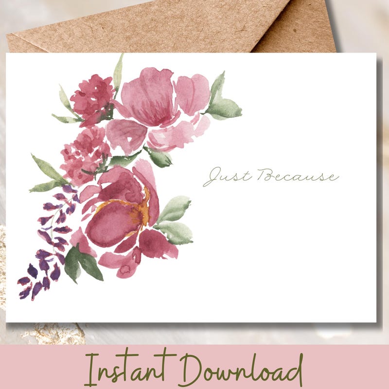 Just Because Card - Etsy