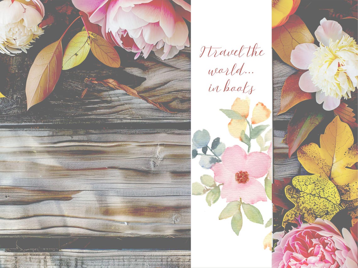 Watercolor Floral Bookmarks Set of 4 Printable Book Lover Gift ...