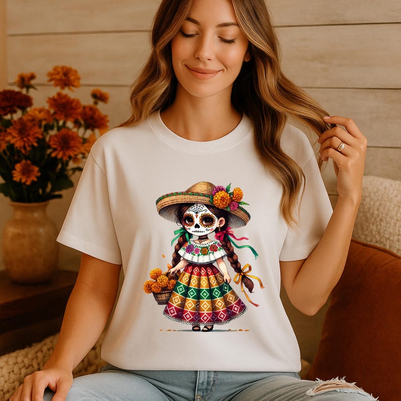 La Catrina Chibi PNG | Day of the Dead Sugar Skull (digital Download ...