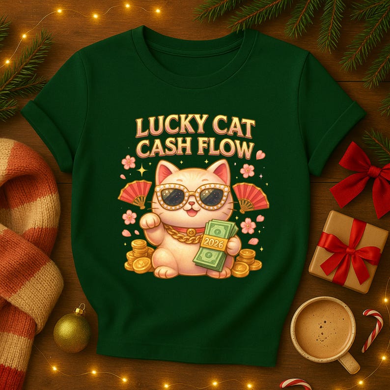 2026 New Year Lucky Cat Cash Flow, Year of Cha-ching, Wealth ...