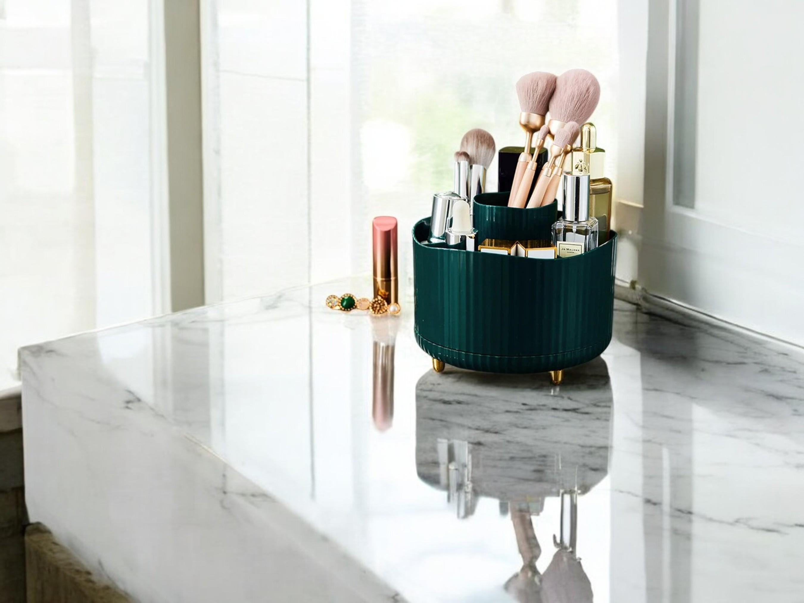 Rotating Makeup Brush Holder Desktop Cosmetic Organizer Lipstick ...