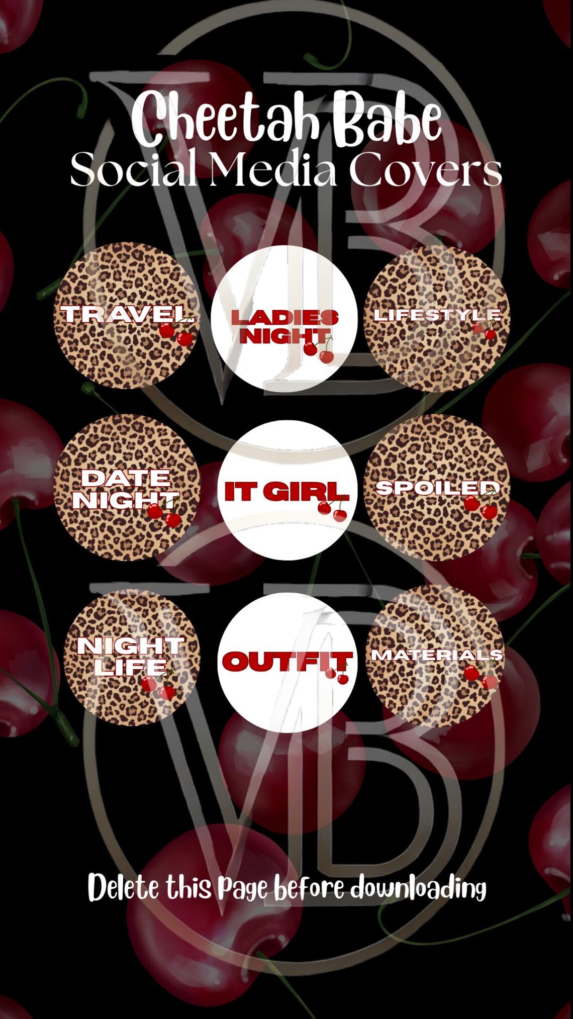 Cheetah Print Instagram Highlight Covers – Editable Canva Template ...