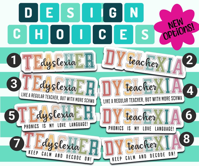 Unique Dyslexia Teacher Sticker - Choose Schwa or No Schwa - Student ...