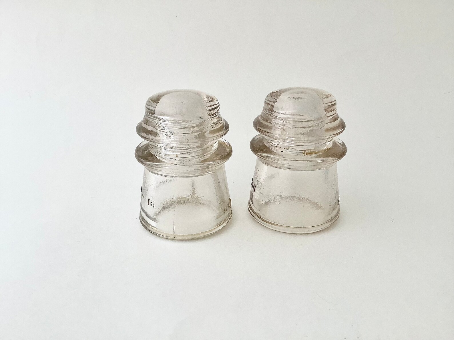 2 Dominion Electric Clear Glass Insulators Made in Canada - Etsy