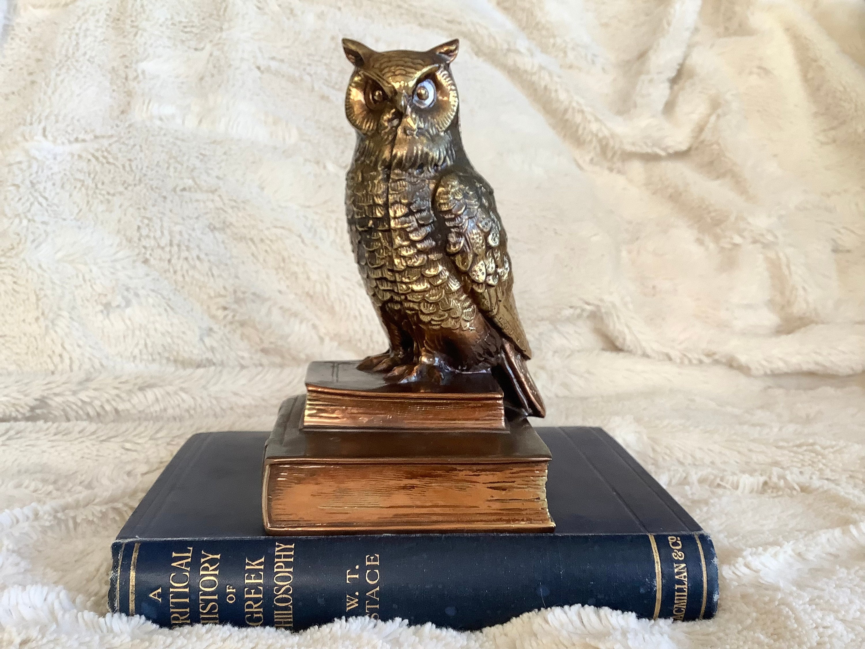 Bronze Owl Bookends