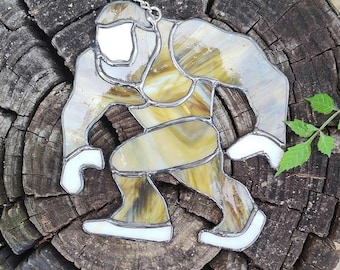 Stained Glass Sasquatch Bigfoot Suncatcher Window Hanging. Sasquatch ...