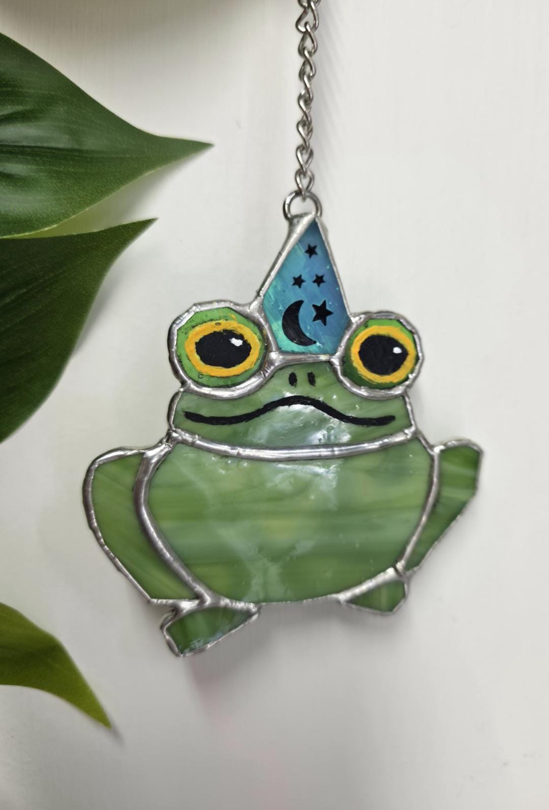 Wizard Frog Stained Glass Suncatcher Window Hanging - Etsy