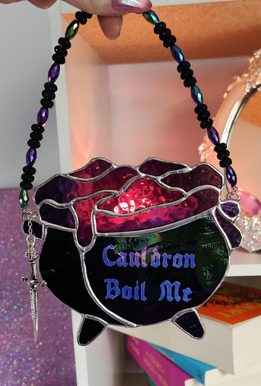 Acotar Inspired Cauldron Boil Me Stained Glass Window/wall Hanging Wall ...