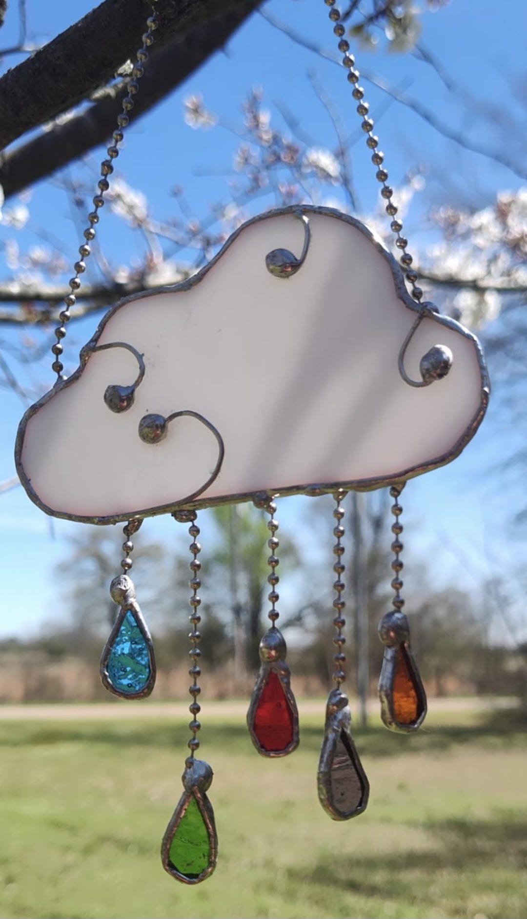 Stained Glass Cloud Suncatcher. Rainbow Window Decor. - Etsy