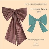 The Big Giant Reversible Quilted Bow | Beginner Friendly PDF Sewing ...