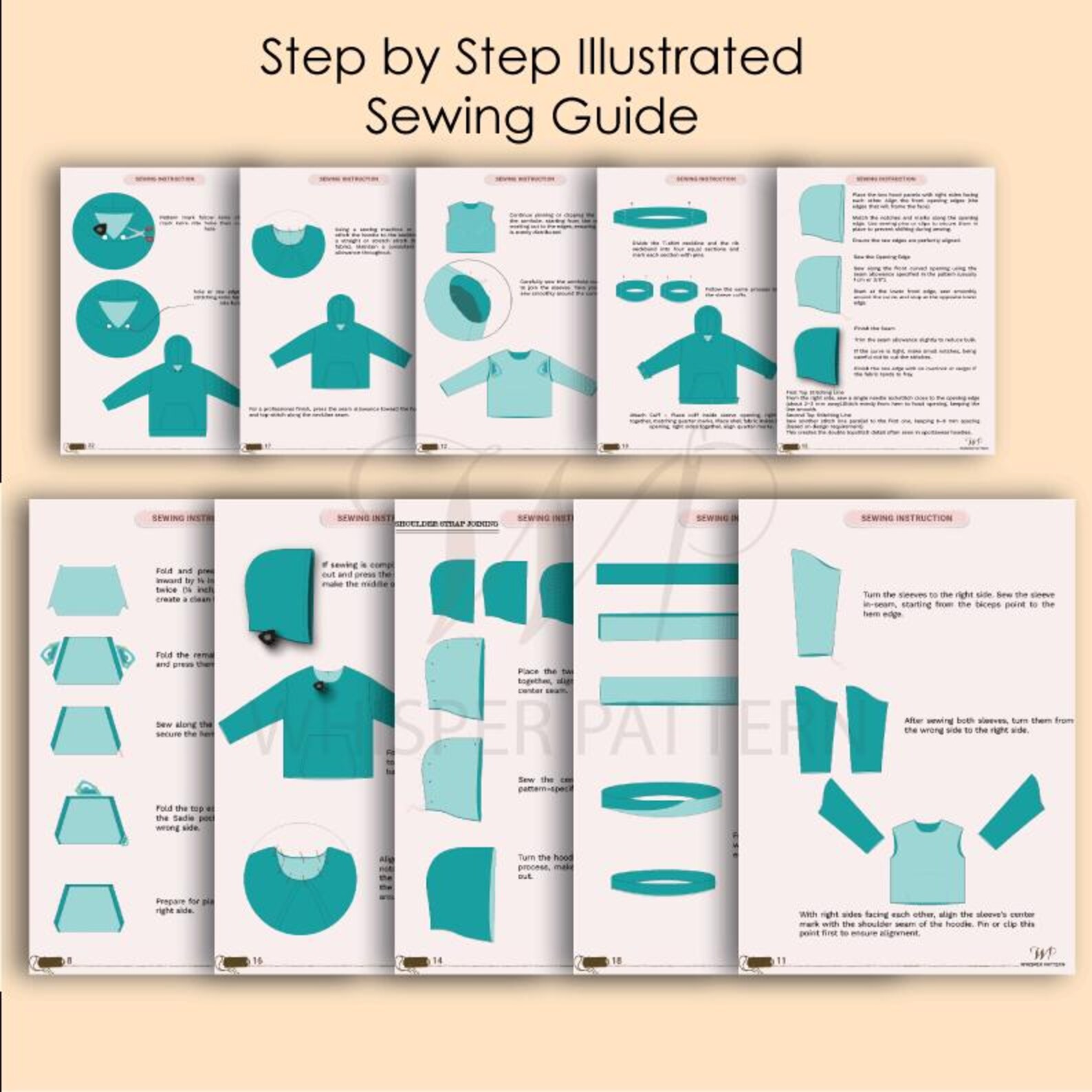 Basic Oversized Hoodie Sewing Pattern for Kids PDF | Boys Hoodie ...