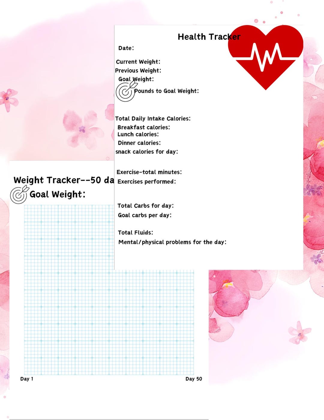 Personal Health Tracker--printable Personal Health Tracker/record - Etsy