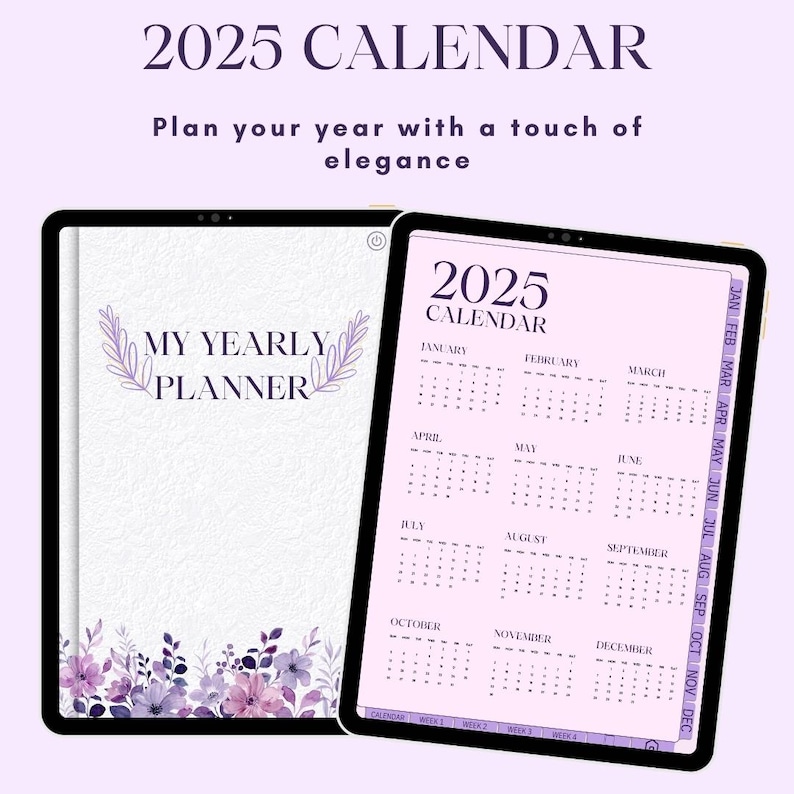 2025 Digital Planner Goodnotes Dated Hyperlinked Planner Digital Daily ...