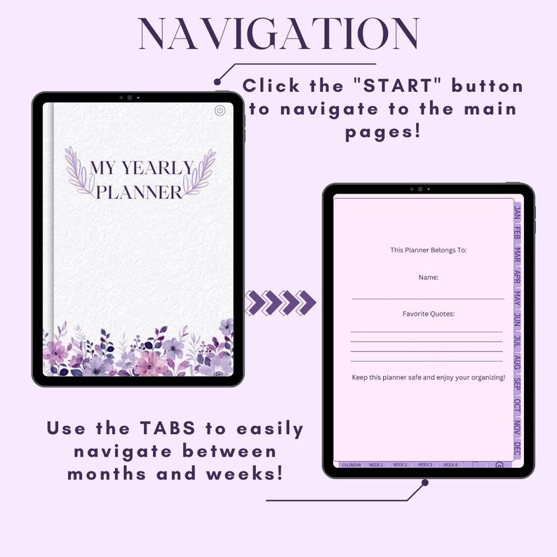 2025 Digital Planner Goodnotes Dated Hyperlinked Planner Digital Daily ...