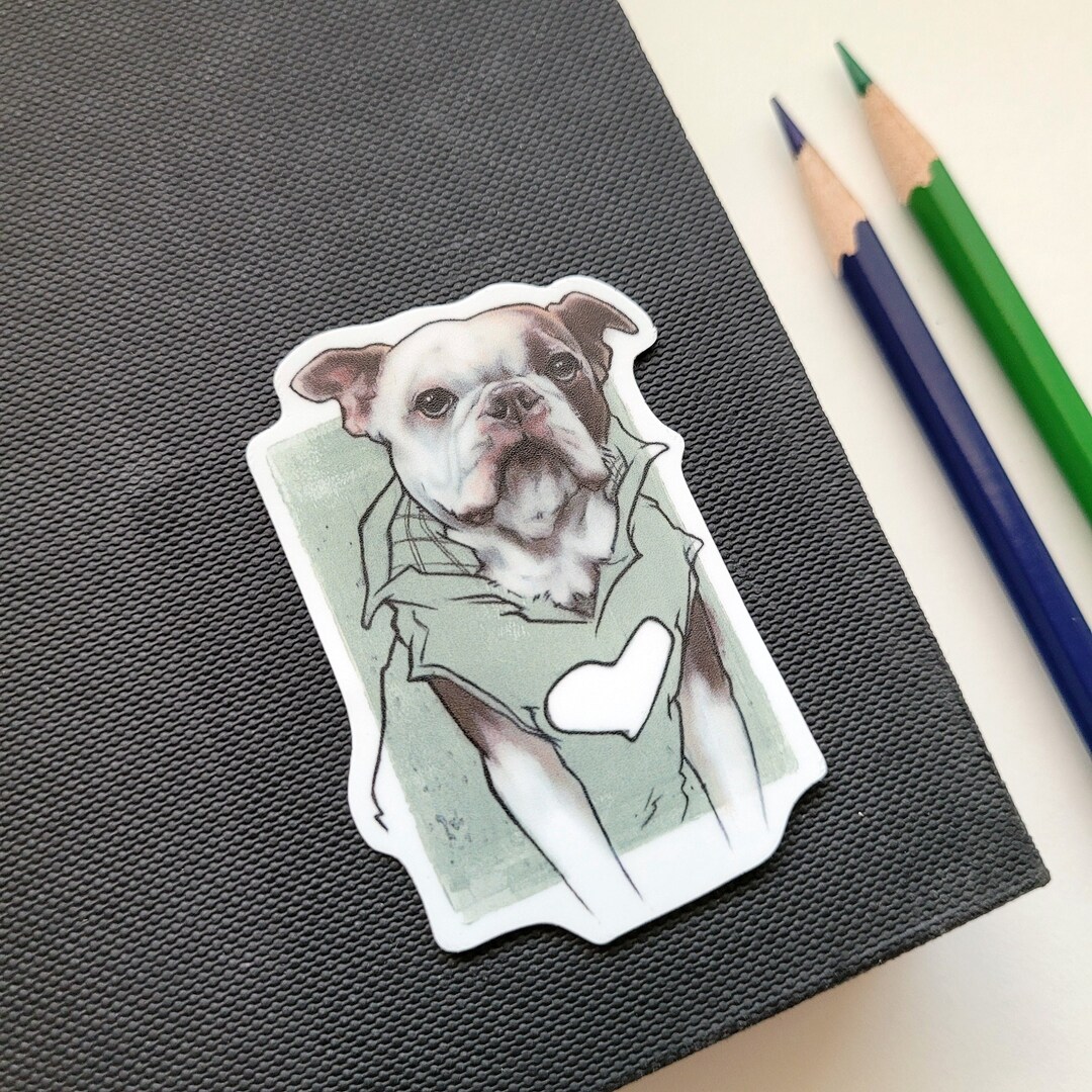 RBF Boston Terrier Sticker: Waterproof Vinyl Dog Art - Etsy