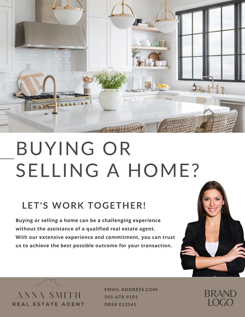 BUYING or SELLING Real Estate Advertising Flyer - Etsy
