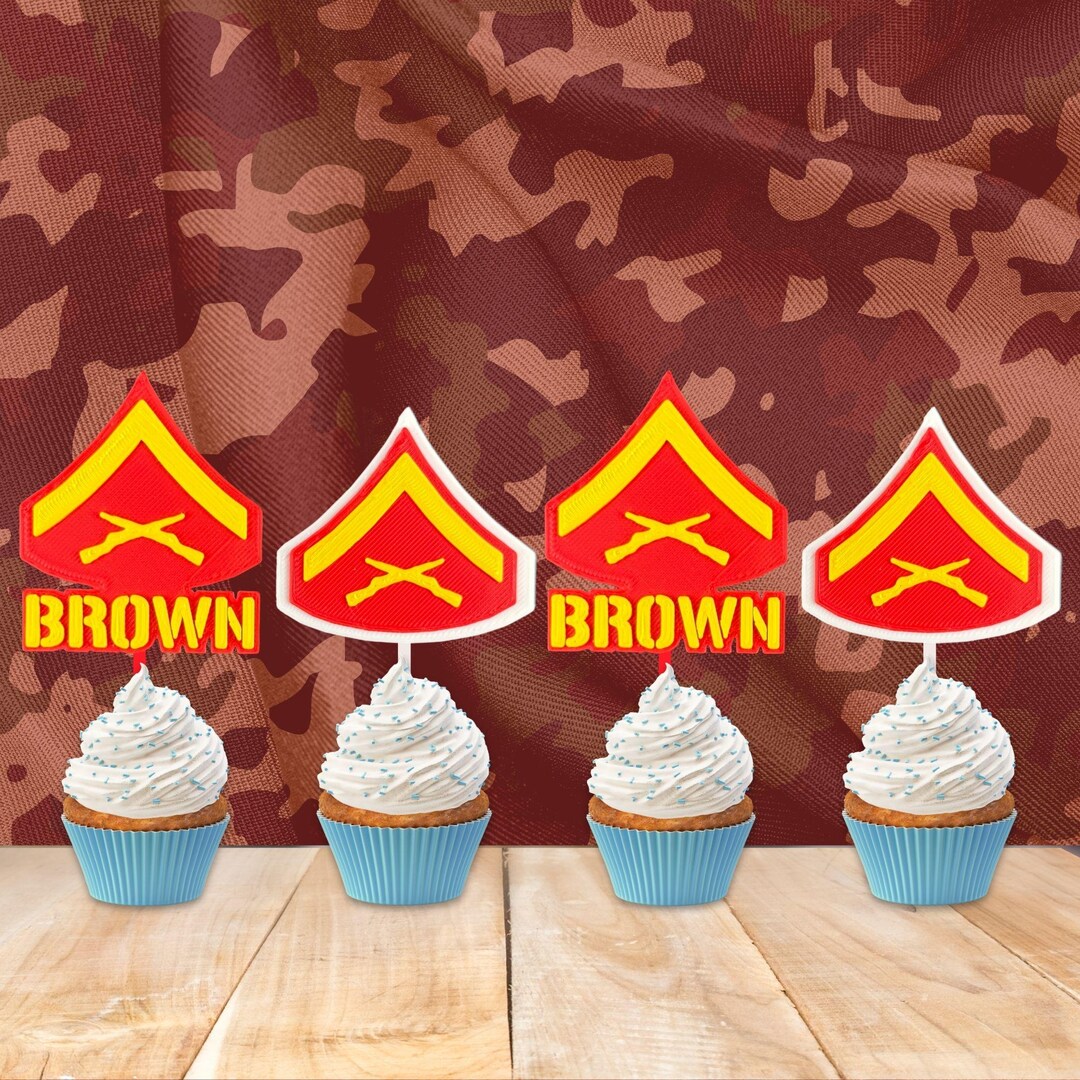 Lcpl Cupcake Topper, Personalized USMC Lance Corporal Cupcake Topper ...