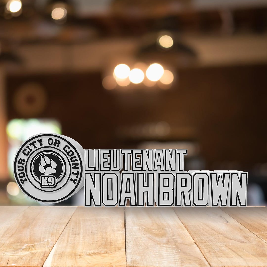 Personalized Lieutenant Desk Name Plate, Lieutenant Appreciation Gift ...