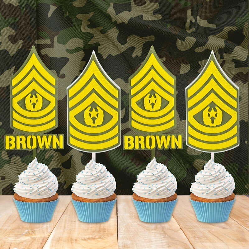 Army Cupcake Toppers - Etsy