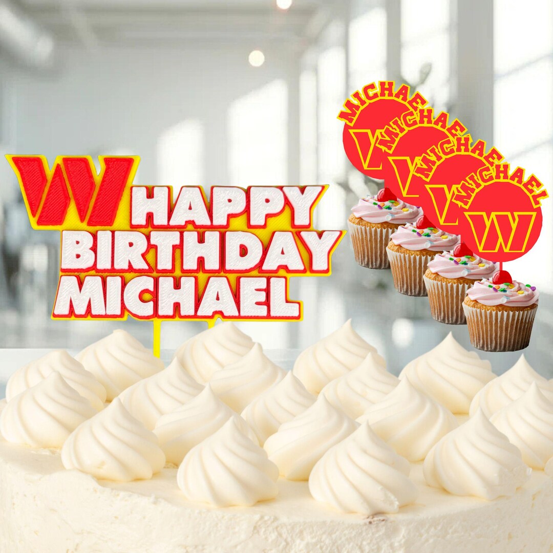 Personalized Washington Commanders Birthday Cake Topper, Commanders ...