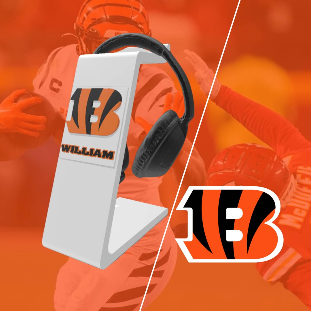 Personalized Bengals Headphone Stand, Great Accessory for a Gaming PC ...