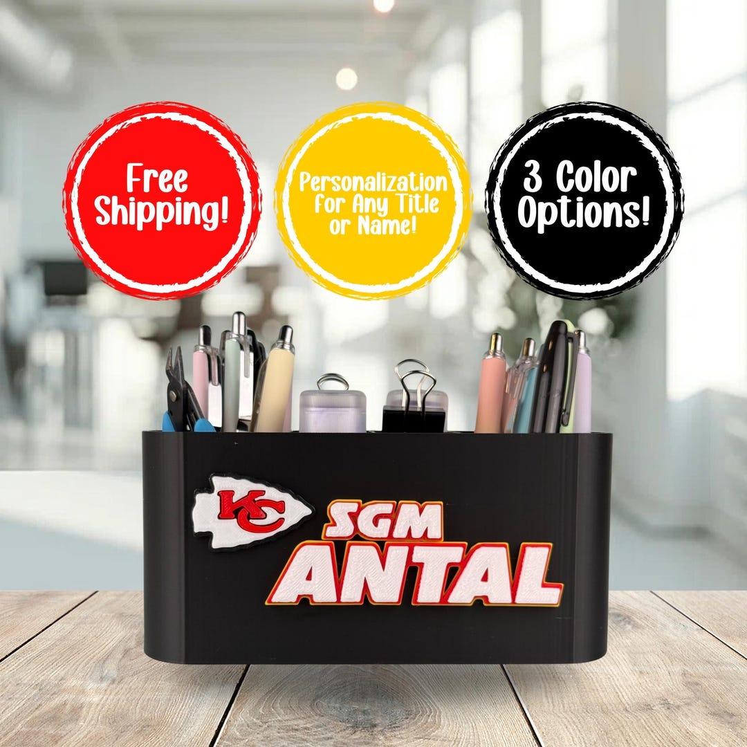 Personalized Kansas City Chiefs Desk Organizer, Chiefs Gift, Kansas ...