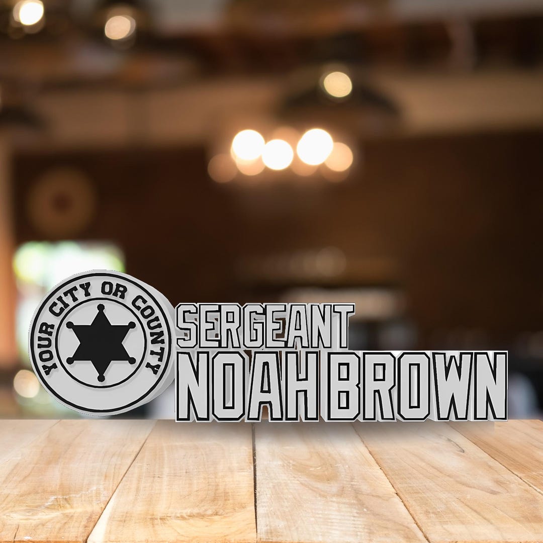 Personalized Sergeant Desk Name Plate, Sergeant Appreciation Gift ...