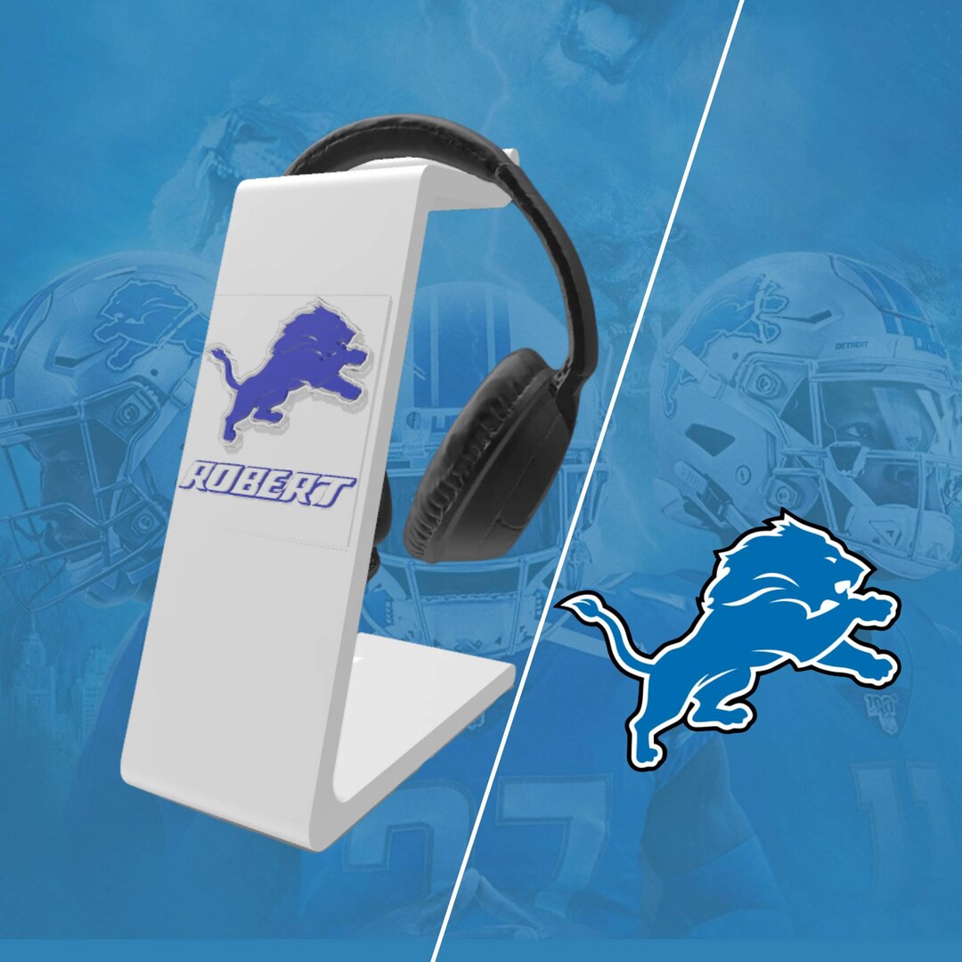 Personalized Detroit Lions Headphone Stand Perfect Gift for Lions ...