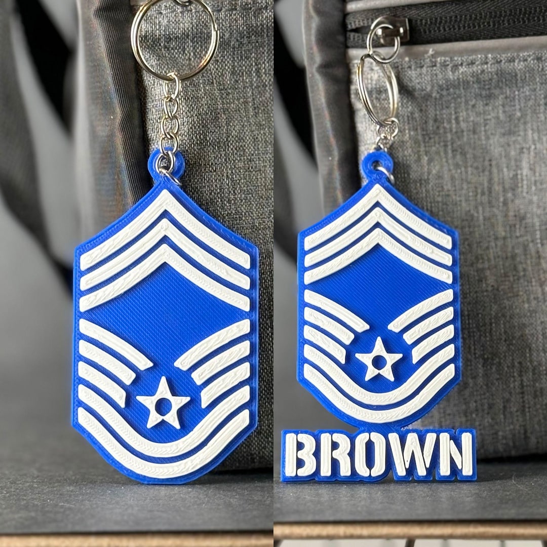 Cmsgt Keychain, Personalized USAF Chief Master Sergeant Keychain, Chief ...