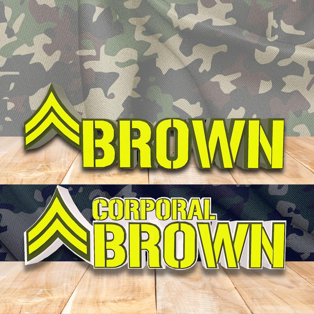 Personalized ARMY Corporal Desk Name Plate, Corporal Gift, CPL Gift ...