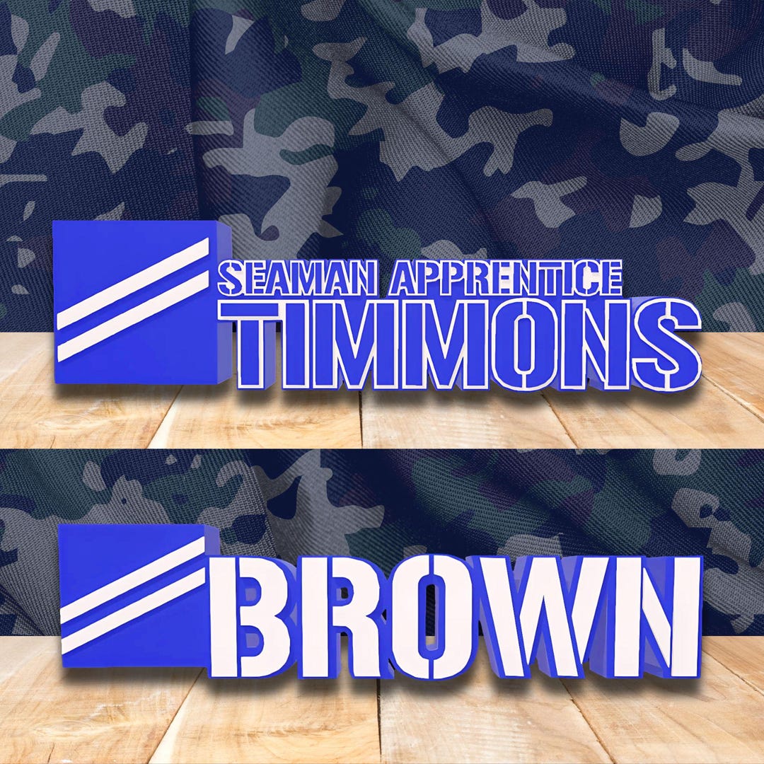 Personalized USCG Seaman Apprentice Desk Name Plate, Seaman Apprentice ...