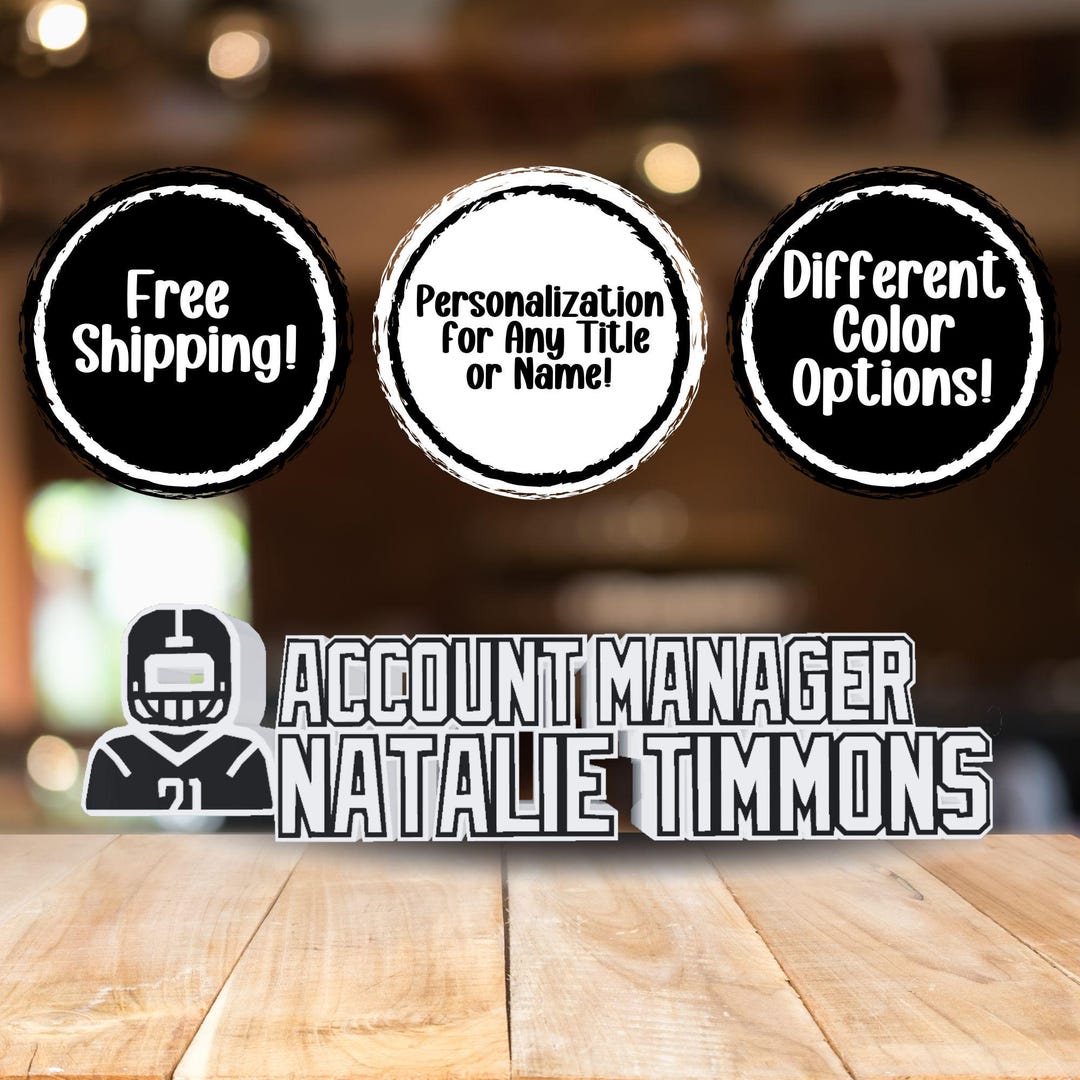 Personalized Football Desk Name Plate Personalized American Football ...